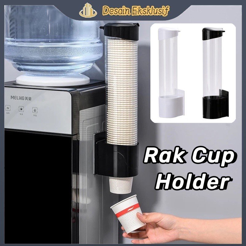Jual Rak Paper Cup Kayu Disposable Paper Cup Holder Dust-proof Cup ...