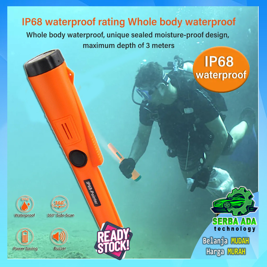 Jual Metal detector Bawah Air IP68 Detektor Logam Tahan Air Gp Pointer Anti Dalam Air IP 68 ...
