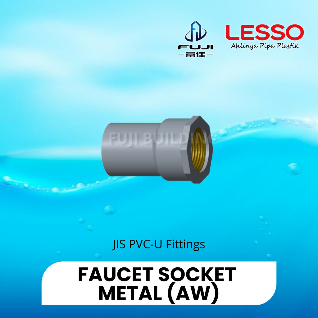 Jual Lesso PVC-U (AW) Faucet Socket dengan Drat Kuningan | Shopee Indonesia