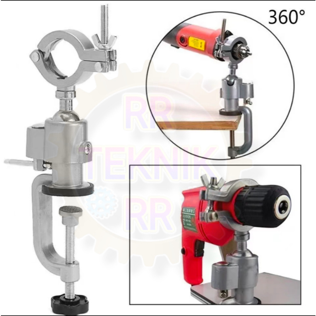 Jual Stand Dudukan Clamp Mesin Bor / Gerinda / Grinder 360° | Shopee ...
