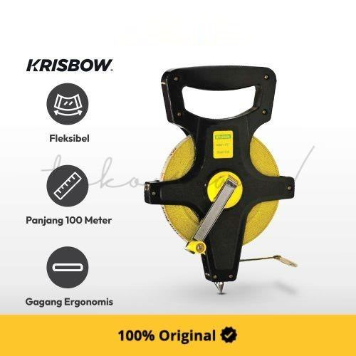 Jual Tokosiap Krisbow Measuring Tape Meteran Gulung 100 M | Shopee ...