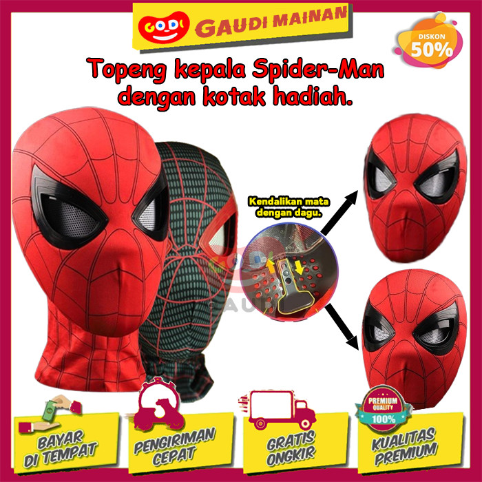 Jual Gaudi Tutup Kepala Spider-Man Aksesoris Superhero Anak Cosplay ...