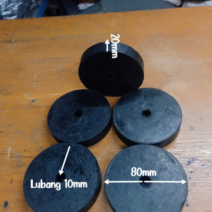 Jual karet kabin 80mmx20mm Lubang 10mm alas peredam getaran mesin ...