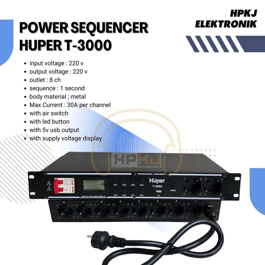 Jual POWER SEQUENCER HUPER T 3000 SQUENCER T3000 | Shopee Indonesia