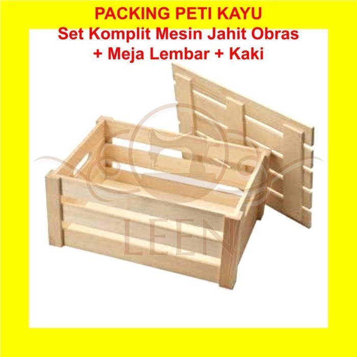 Jual Peti Kayu Packing Tambahan Palet Set Komplit Mesin Jahit Obras ...