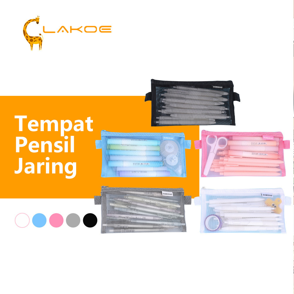 Jual LAKOEOFFICIALMALL Kotak Pensil Mesh / Tempat Pensil Jaring ...