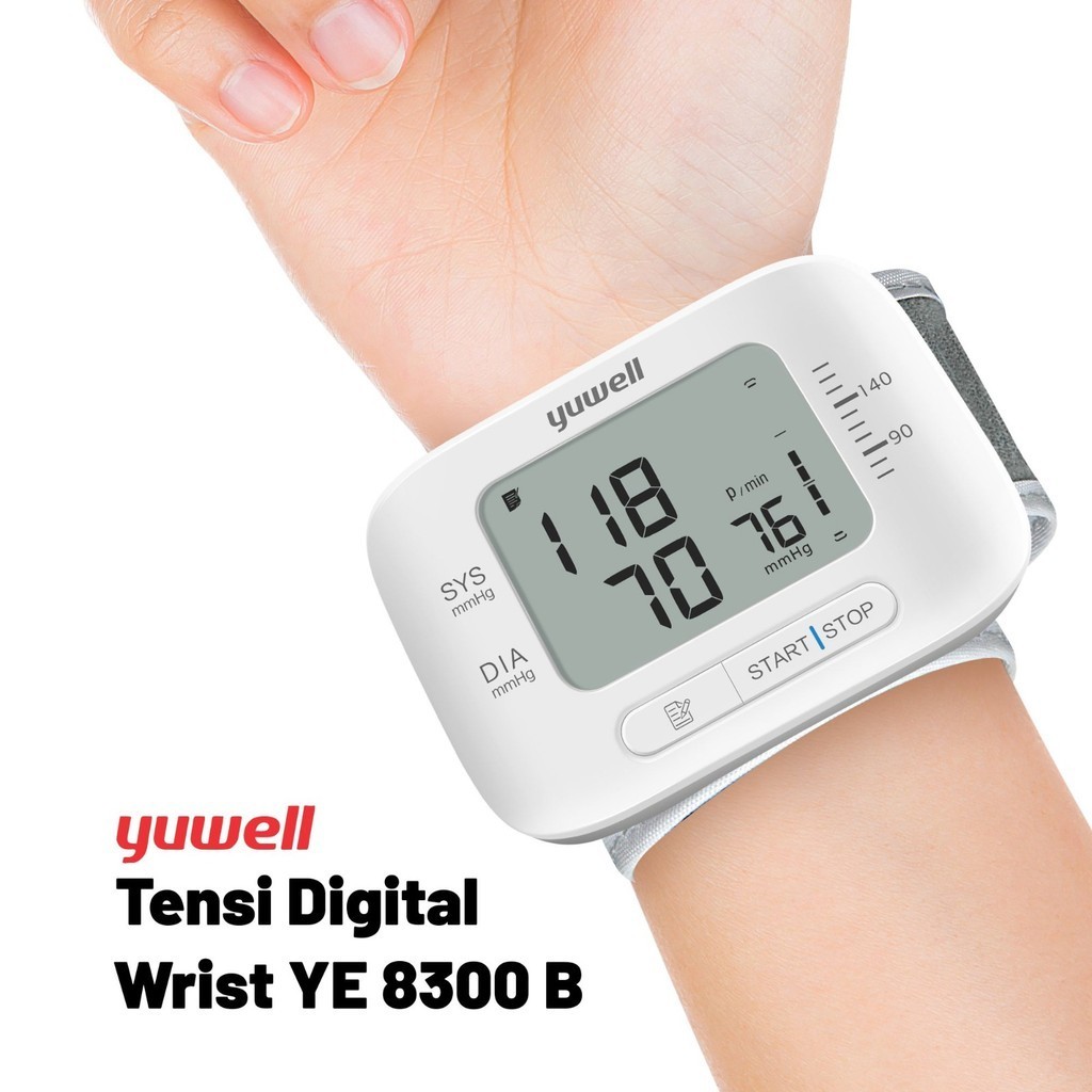 Jual YUWELL Tensimeter Digital Wrist YE 8300 B Pergelangan Tangan | Shopee Indonesia