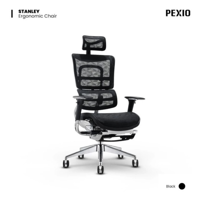 Jual Kursi Kantor Pexio Stanley Ergonomis Office Chair - Grey | Shopee ...
