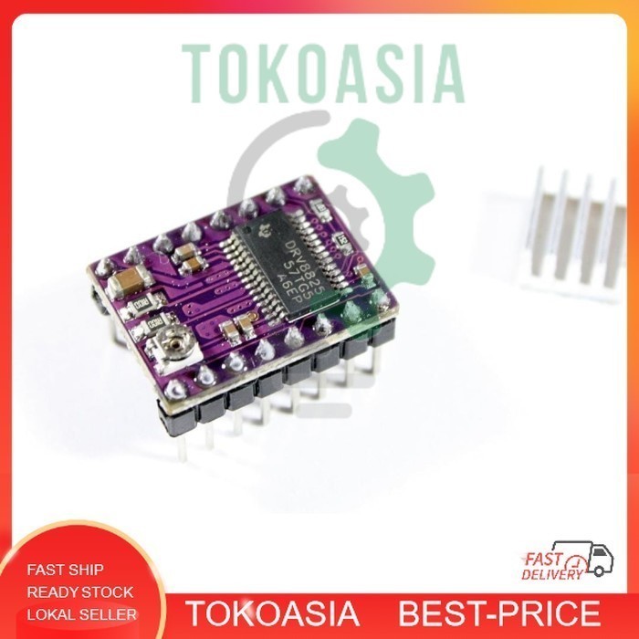 Jual DRV8825 Stepper Motor Driver Module with Heat Sink | Shopee Indonesia