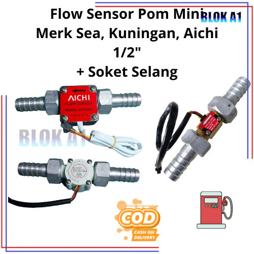 Jual Flow Sensor 1/2 Inch Aichi Kuningan Sea & Nepel Drat dalam 1/2 ...