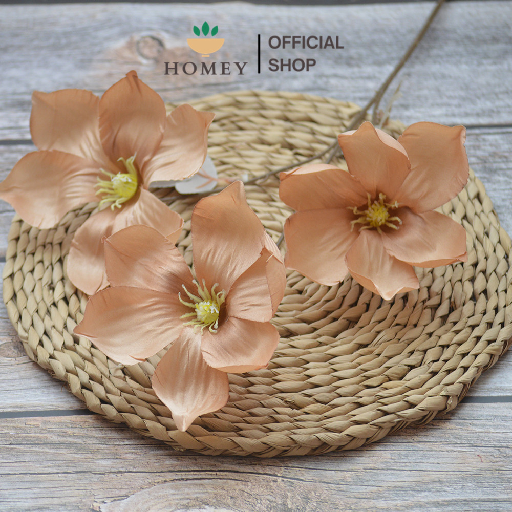 Jual HOMEY - C04 MAGNOLIA 65cm Artificial Bunga Mawar 3 Cabang 3 Kuntum ...