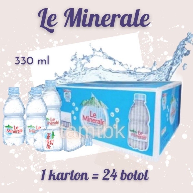 Jual Le minerale / leminerale air mineral 330ml 1 karton (24 botol) lemineral Botol Kecil 1 dus ...