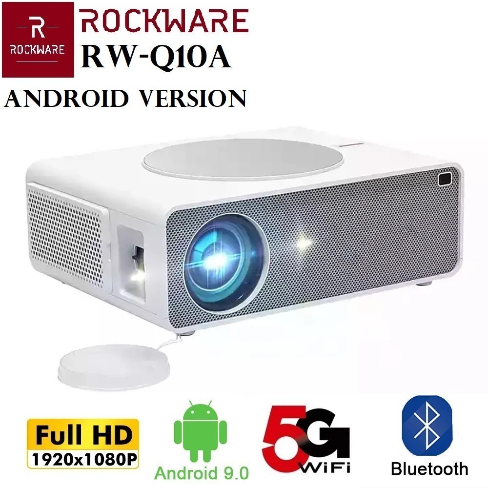 Jual ROCKWARE RW-Q10A Proyektor Q10 ANDROID Projector 1080P 9500 Lumens ...