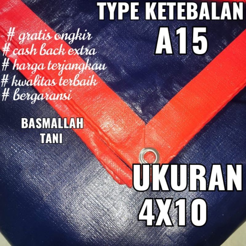 Jual TERPAL PLASTIK A15 UKURAN 4x10 METER MERK TRECK ORIGINAL | Shopee ...