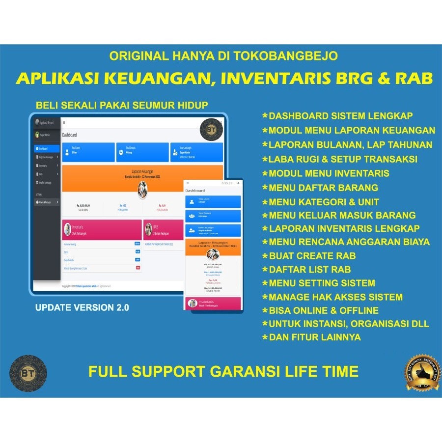 Jual APLIKASI WEB SOURCE CODE SISTEM LAPORAN KEUANGAN, INVENTARIS ...