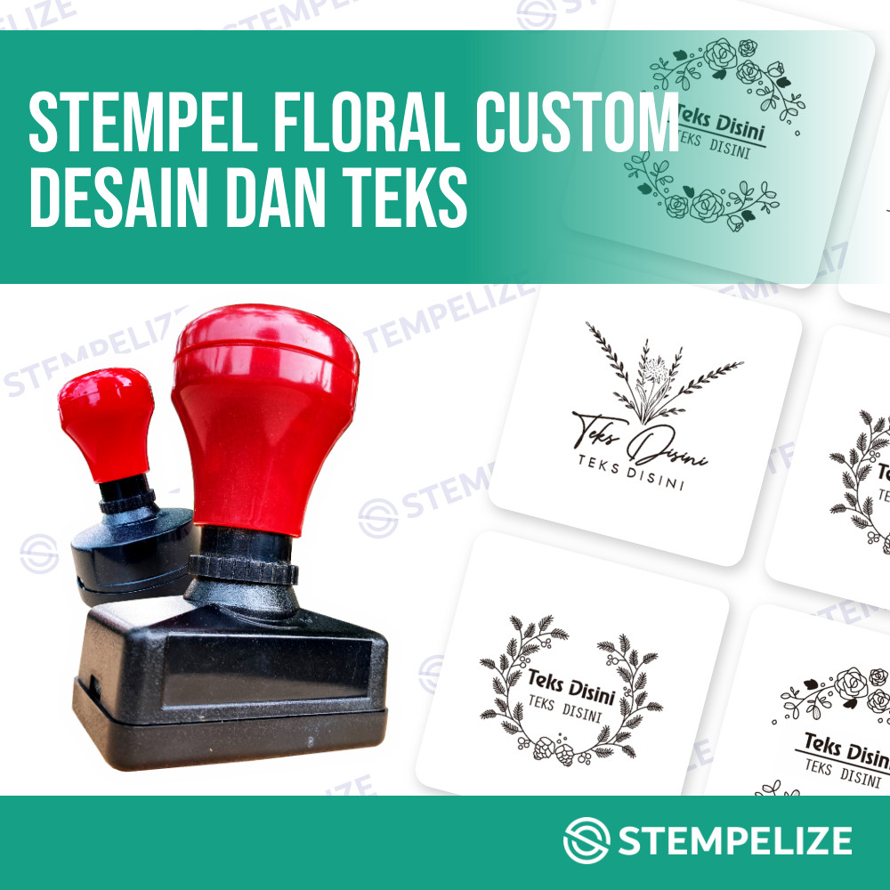 Jual Stempel Floral Custom Desain Dan Teks | Shopee Indonesia