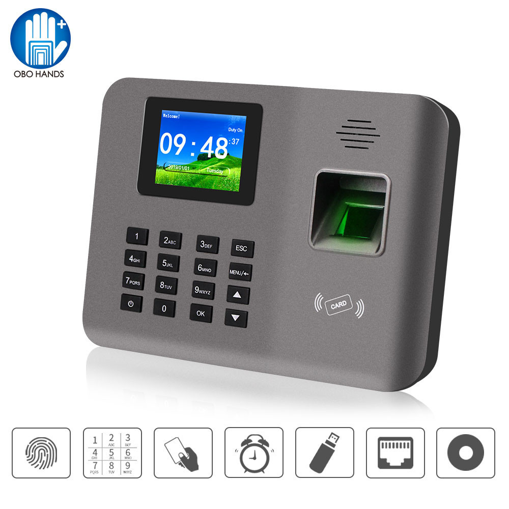 Jual Realand 2.4inch Biometric Fingerprint Time Attendance Machine RFID ...