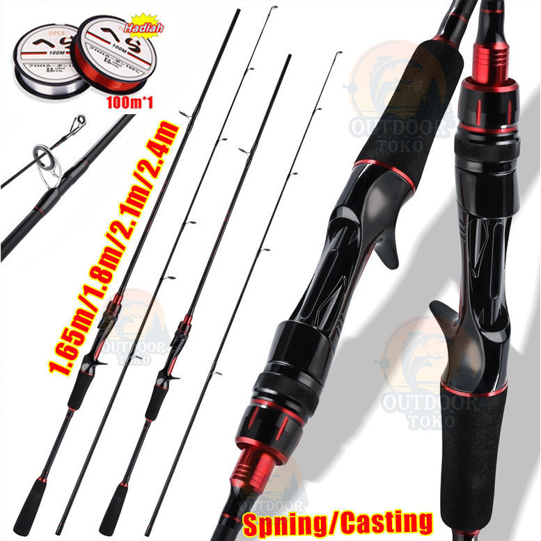 Jual Joran pancing casting&spining size 165 180 210 240cm carbon hollowPancing Joran Pancing ...