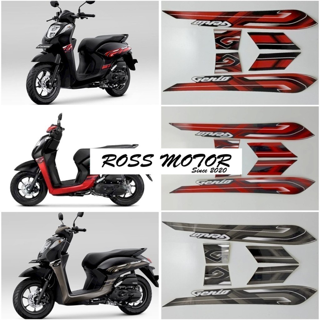 Jual Striping stiker polet list motor honda genio 2022 stiker list body ...