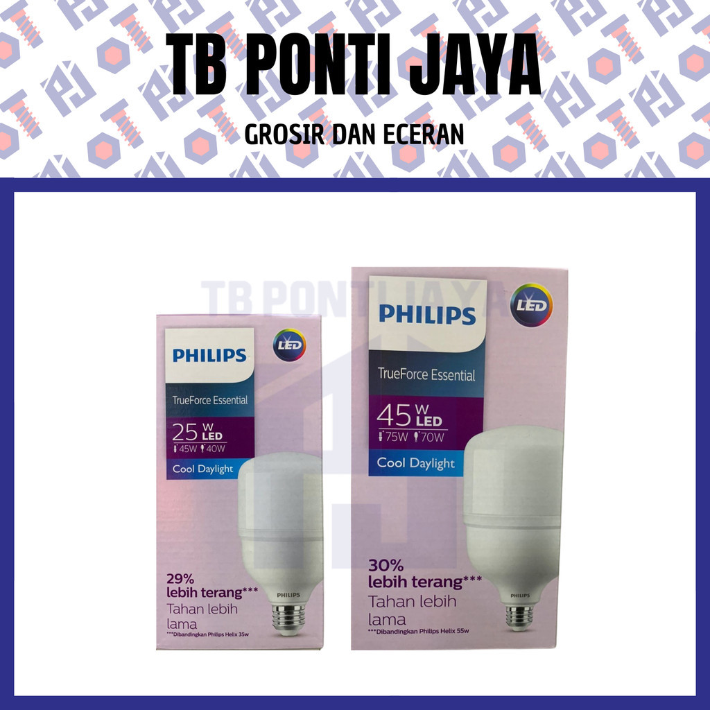 Jual Lampu LED Philips TrueForce Essential 25W 45W Cool Daylight ...
