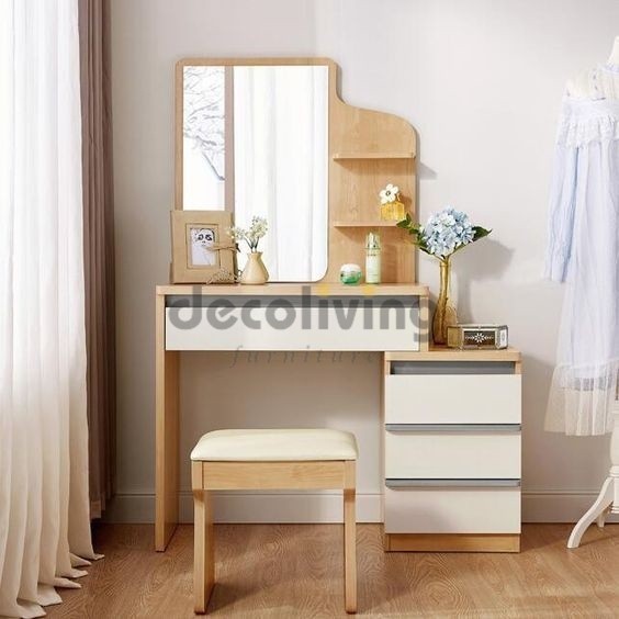 Jual Meja Rias/Meja Make Up Minimalis Lengkap Dengan Cermin Dan Kursi ...