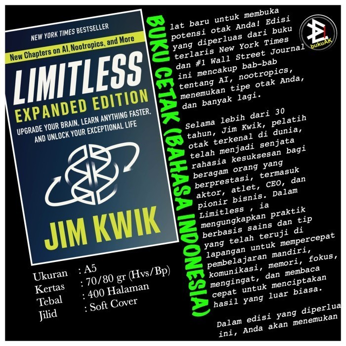 Jual Limitless Expanded Edition - Jim Kwik (Buku Cetak) | Shopee Indonesia