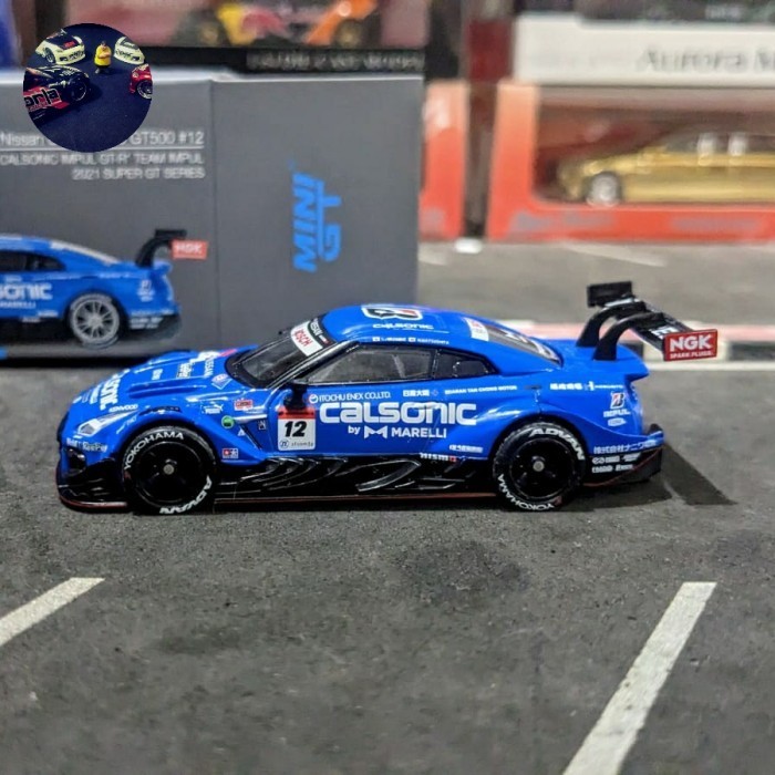 Jual Mini GT Nissan GTR R35 Nismo GT500 #12 Calsonic no 636 Swap Velg ...