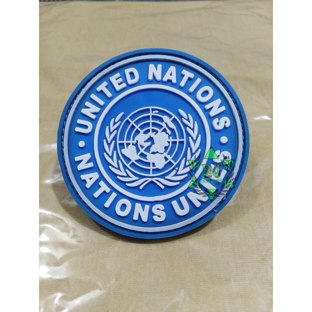 Jual Patch ruber logo pbb un unifil-tempelan emblem karet velcro ...