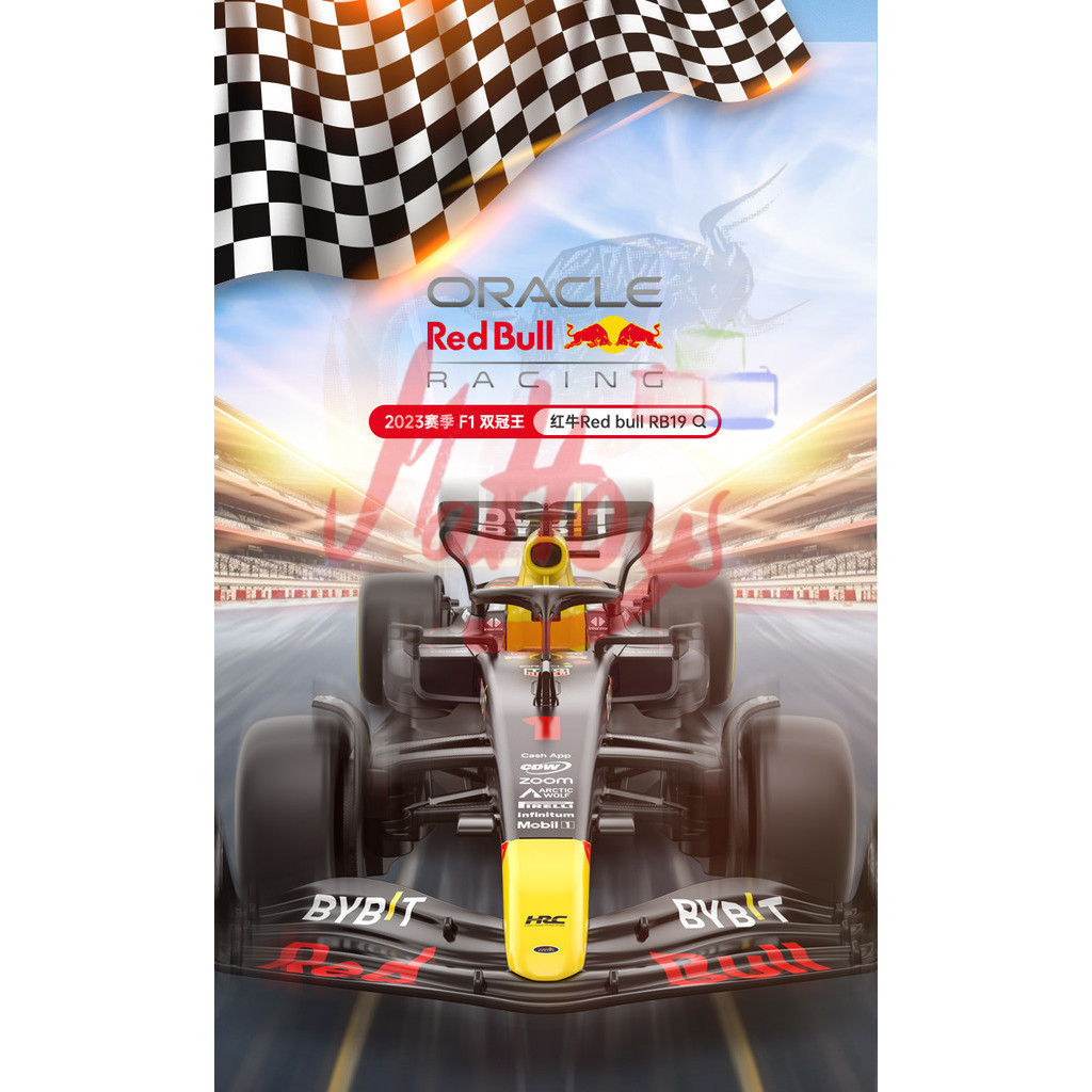Jual 1:24 Diecast 2023 F1 ORACLE Red BULL RACING RB19 Alloy Car Model ...