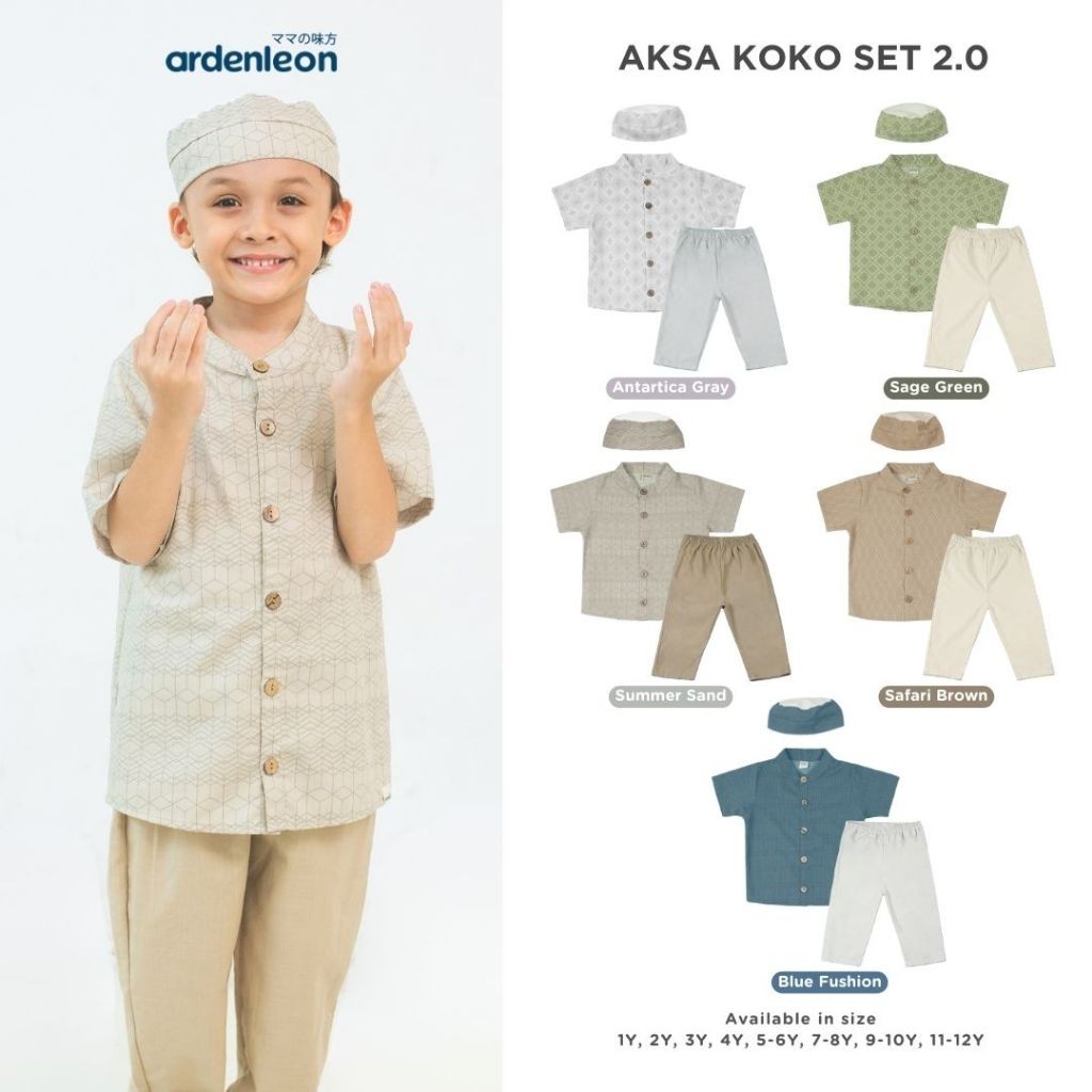 Jual NR56TG ARDENLEON Setelan Koko Anak Raya Aksa Koko Set | Shopee ...