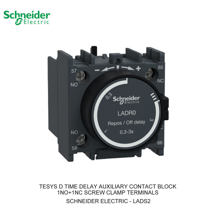 Jual SCHNEIDER ELECTRIC Time delay auxiliary contact block 1NO+1NC ...