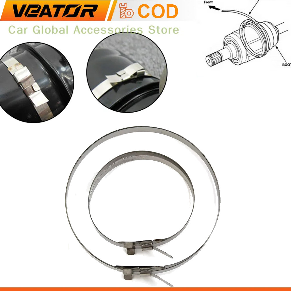 Jual Axle CV Joint Boot Clips Kit Stainless Steel Cable Tie Driveshaft ...