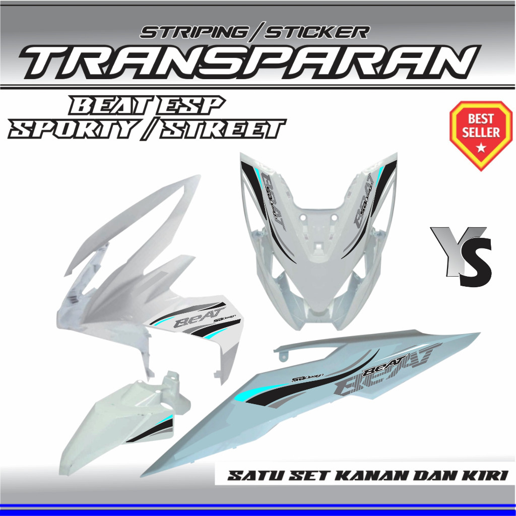 Jual Striping Custom L Honda Beat Esf Transparan Uv Stiker New Product ...