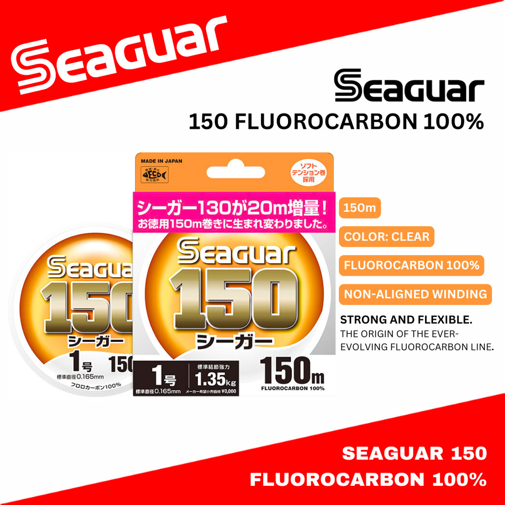 Jual Seaguar 150 Fluorocarbon Leader Line 150m | Shopee Indonesia