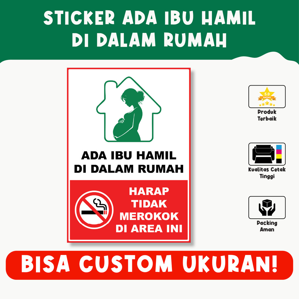 Jual Sticker Ada Ibu Hamil di Dalam Rumah – Lindungi dari Asap Rokok ...