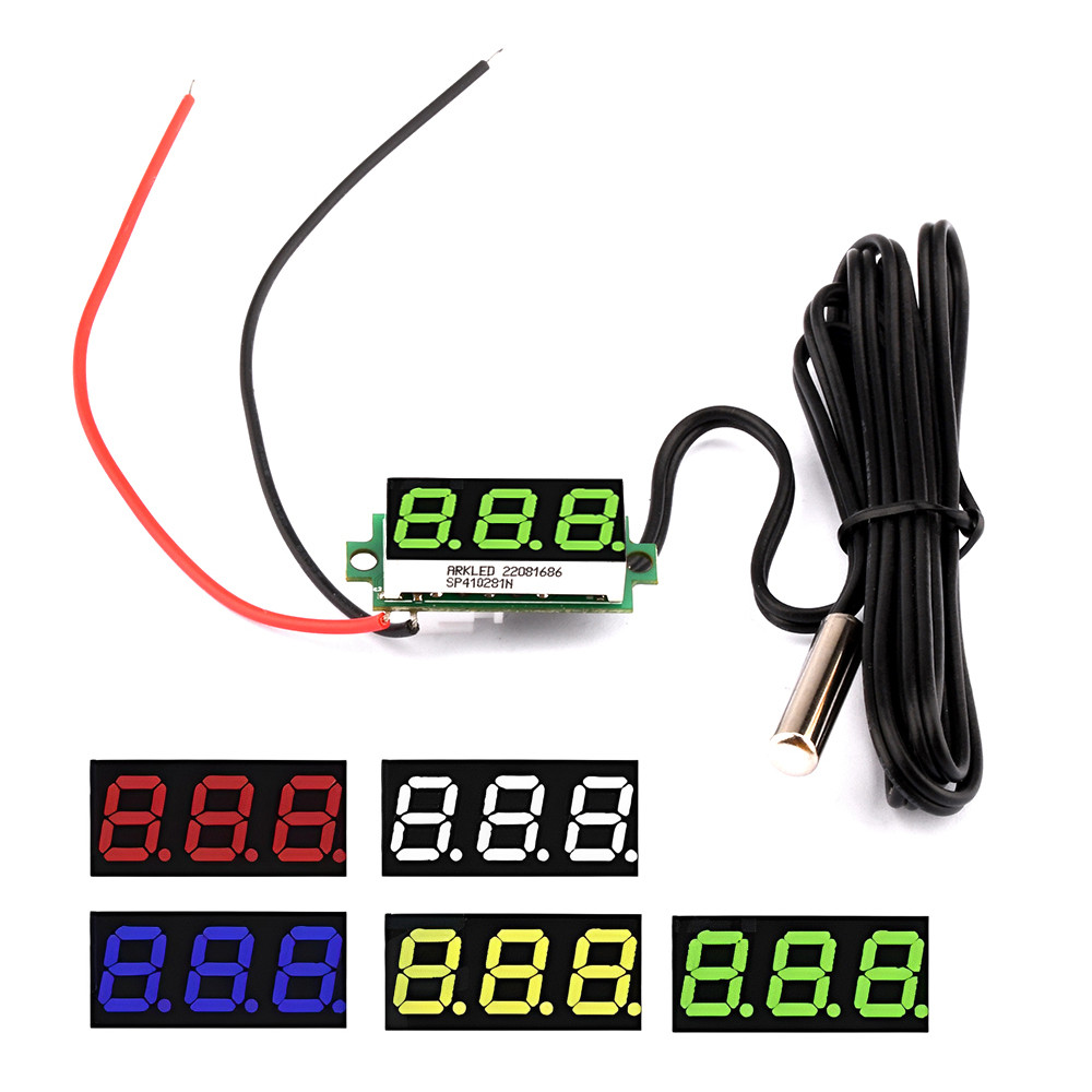 Jual DC 12V 24V Mini Digital LED Thermometer for Car Temperature ...
