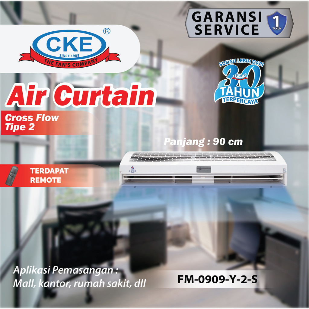 Jual CKE Air Curtain Blower FM-0909 Putih AC Angin Toko Gedung Kantor | Shopee Indonesia