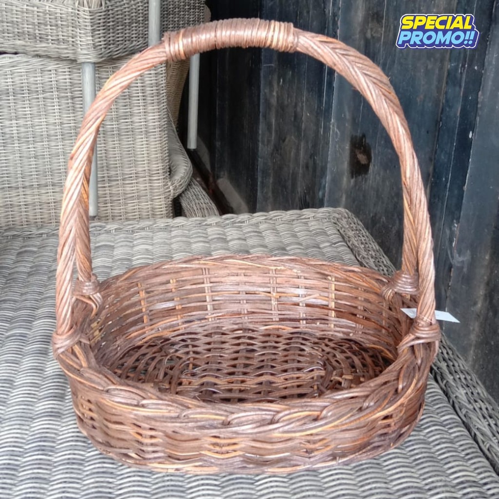 Jual Keranjang Rotan Anyaman Alami - Cocok untuk Parcel Lebaran ...