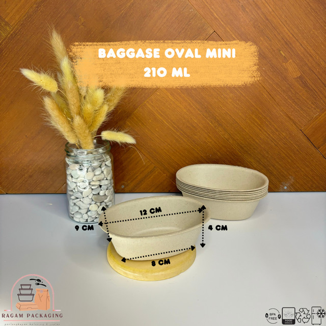 Jual Mangkok Ice Cream Bagasse Oval Mini Double Scoop Ice Cream Gelato ...