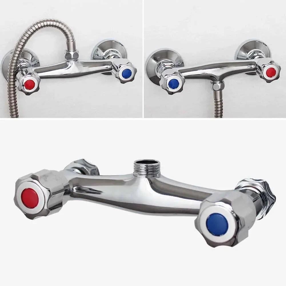 Jual Bathroom Shower Mixer Taps1/2" Brass In-wall Dual Control Hot And ...