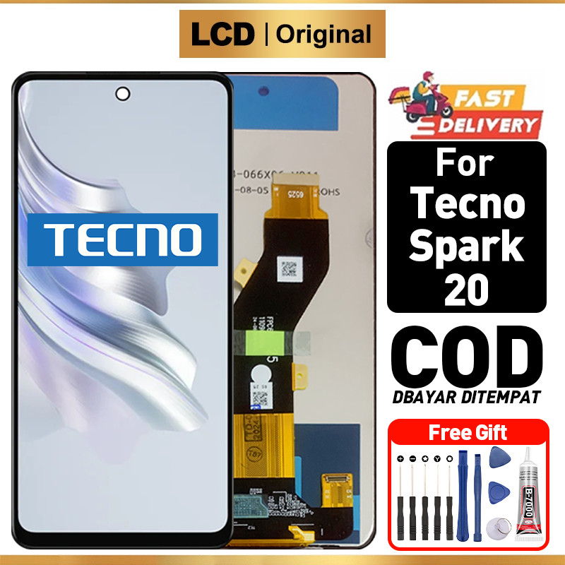 Jual Original LCD Tecno spark 20 pro Asli Ori Fullset Touchscreen Compatible For Glass Touch ...