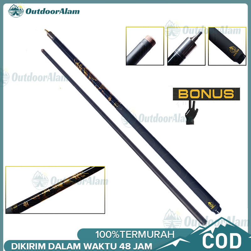Jual Stick Billiard Knight Cue Mall Carbon Black Technology Pool Cue ...