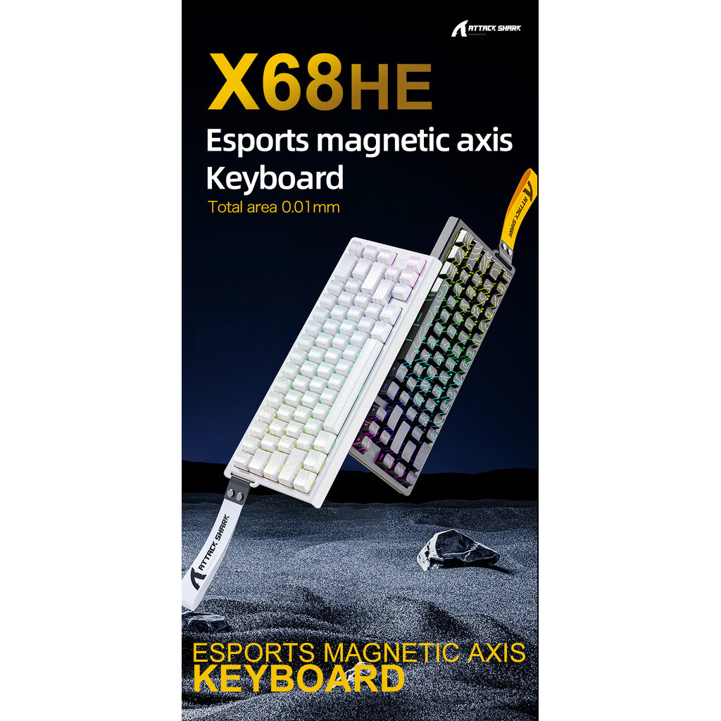 Jual Attack Shark X68 HE Gaming Magnetic Keyboard Mechanical Wired for ...