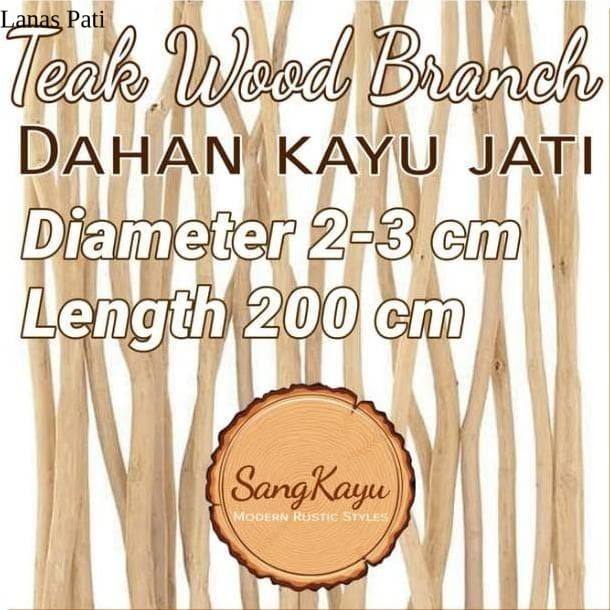 Jual Teak Wood Branch 200 dahan ranting kayu jati macrame craft ...