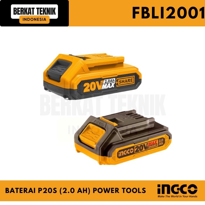 Jual Baterai P20S (2.0 Ah) Power Tools - 20V Li-Ion Battery - INGCO ...