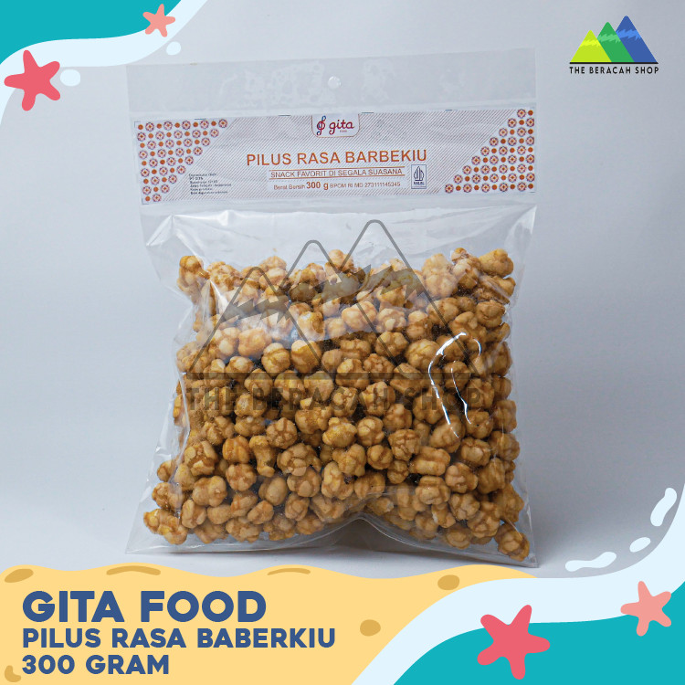 Jual Snack Camilan Gita Food Pilus Rasa Barbekiu 300 Gram Cemilan Gurih ...