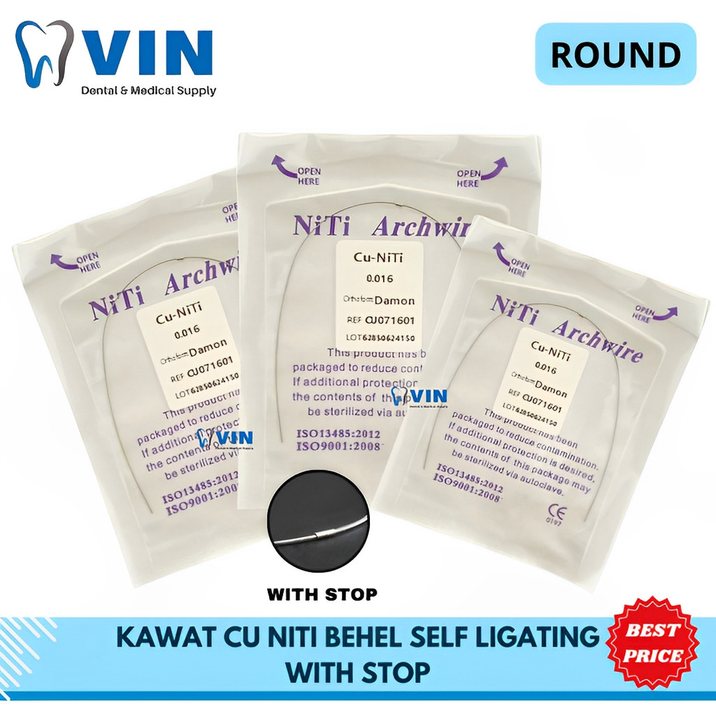 Jual Cu niti kawat behel self ligating dental ortho damon round recta ...