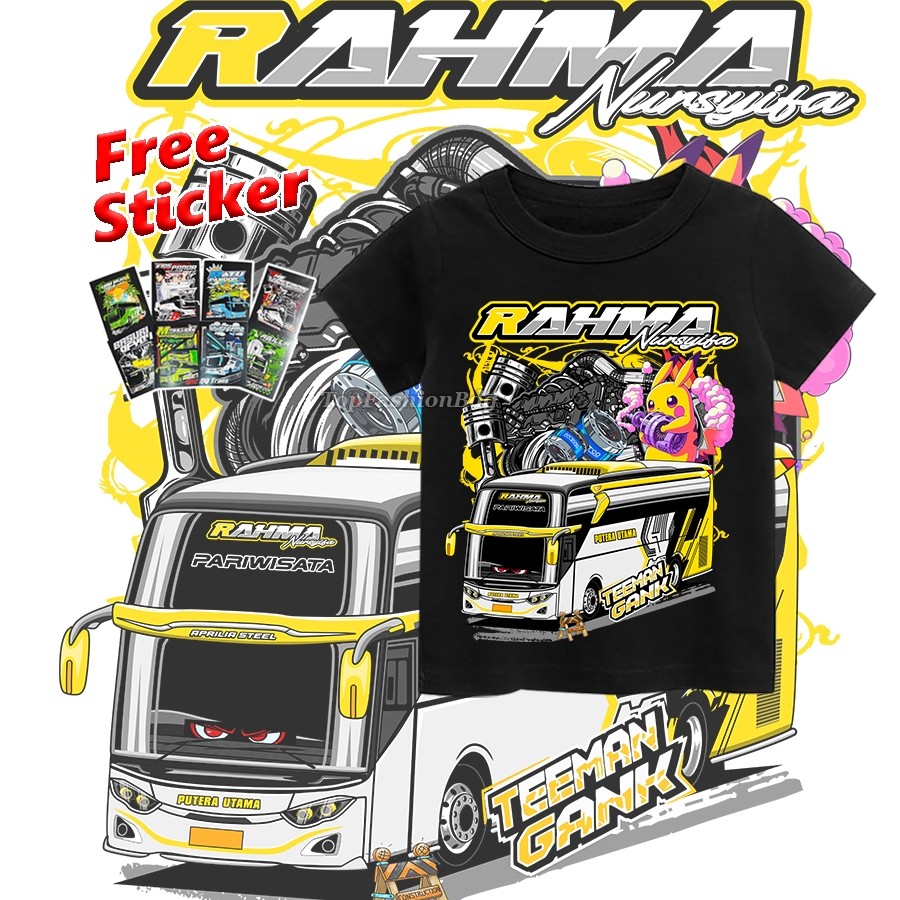 Jual Baju Anak Bus RAHMA NURSYIFA Jb5 Kaos Vektor Bus Telolet Anak Laki ...