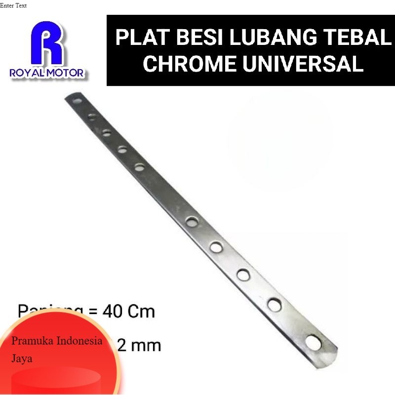 Jual PLAT LUBANG BESI TEBAL CHROME UNIVERSAL semarang Jawa Tengah ...