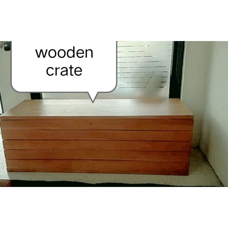 Jual wooden crate bok kayu tempat penyimpanan plus tutup 100-120*30 ...